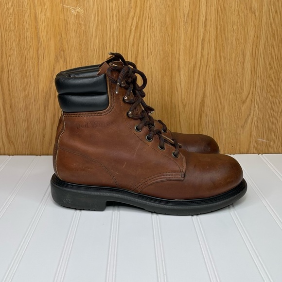 Red Wing Shoes | Shoes | Red Wing Steel Toe Brown Leather Work Boots ...